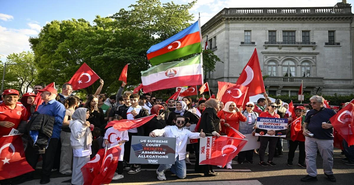 Turkish, Azerbaijani flags hoist outside US embassies in response to ...