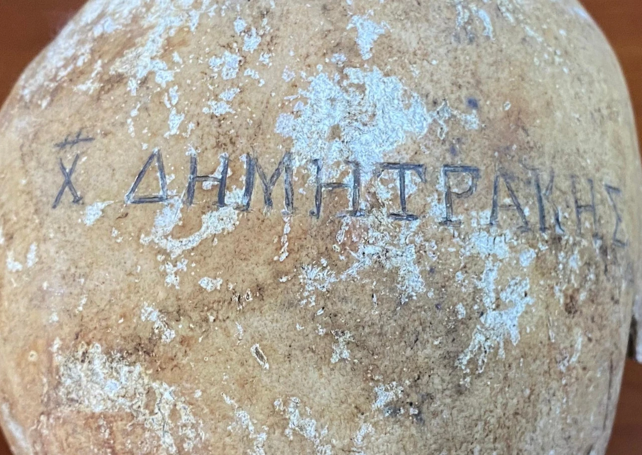 First 'Pilgrim Dimitrakis' inscribed skull found in Türkiye - Türkiye Today