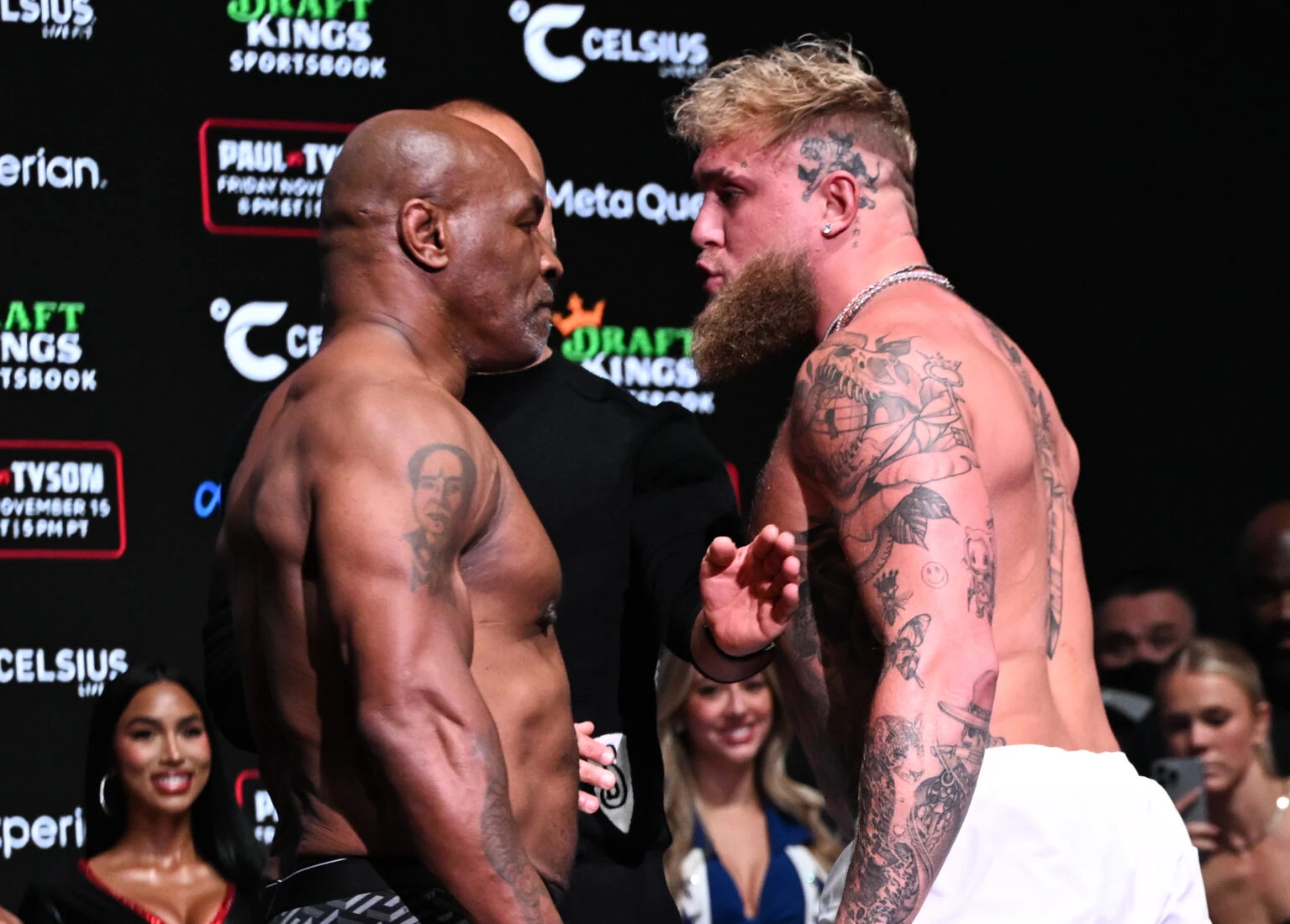 Tensions rise as Tyson slaps Paul at final weigh-in before Friday's ...