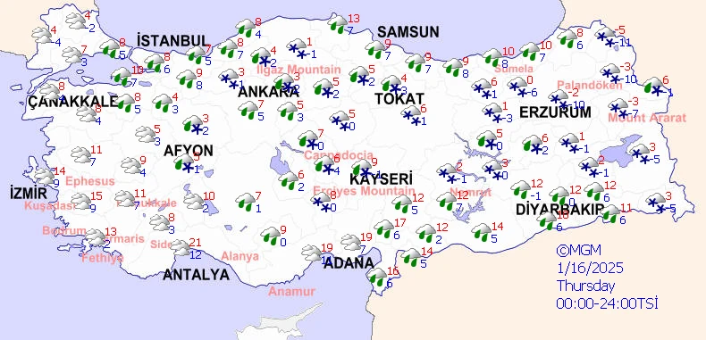 Yellow-coded warning issued for Türkiye's Marmara as snow, rain impact ...