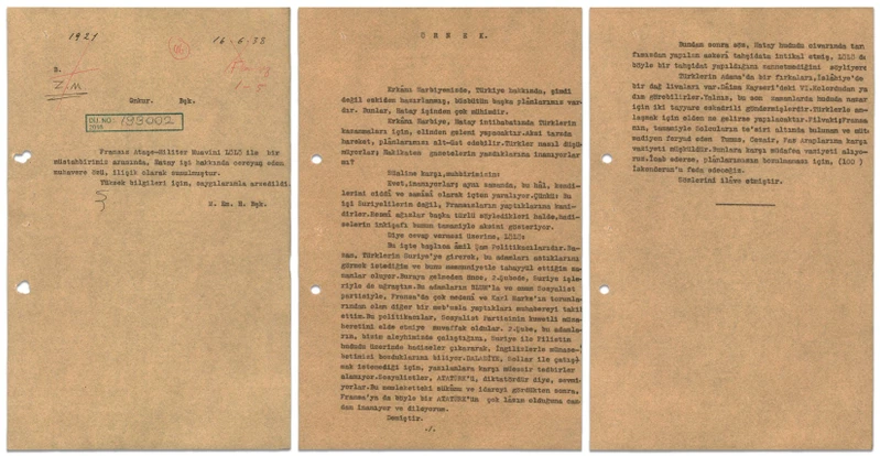 Turkish intelligence MIT releases declassified files from 1920 to 1948 ...
