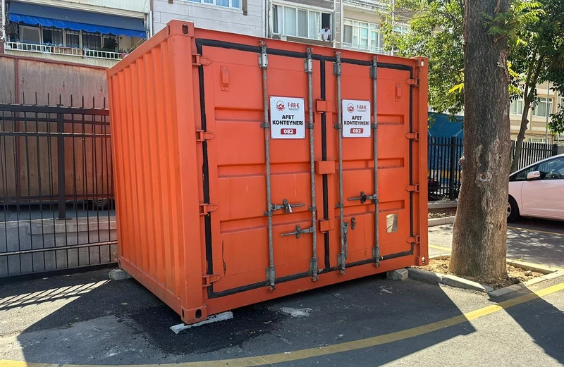 Earthquake disaster containers: What are these orange boxes in Istanbul ...