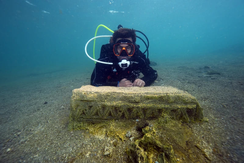 Ancient structures emerge as Lake Van recedes, underwater footage ...