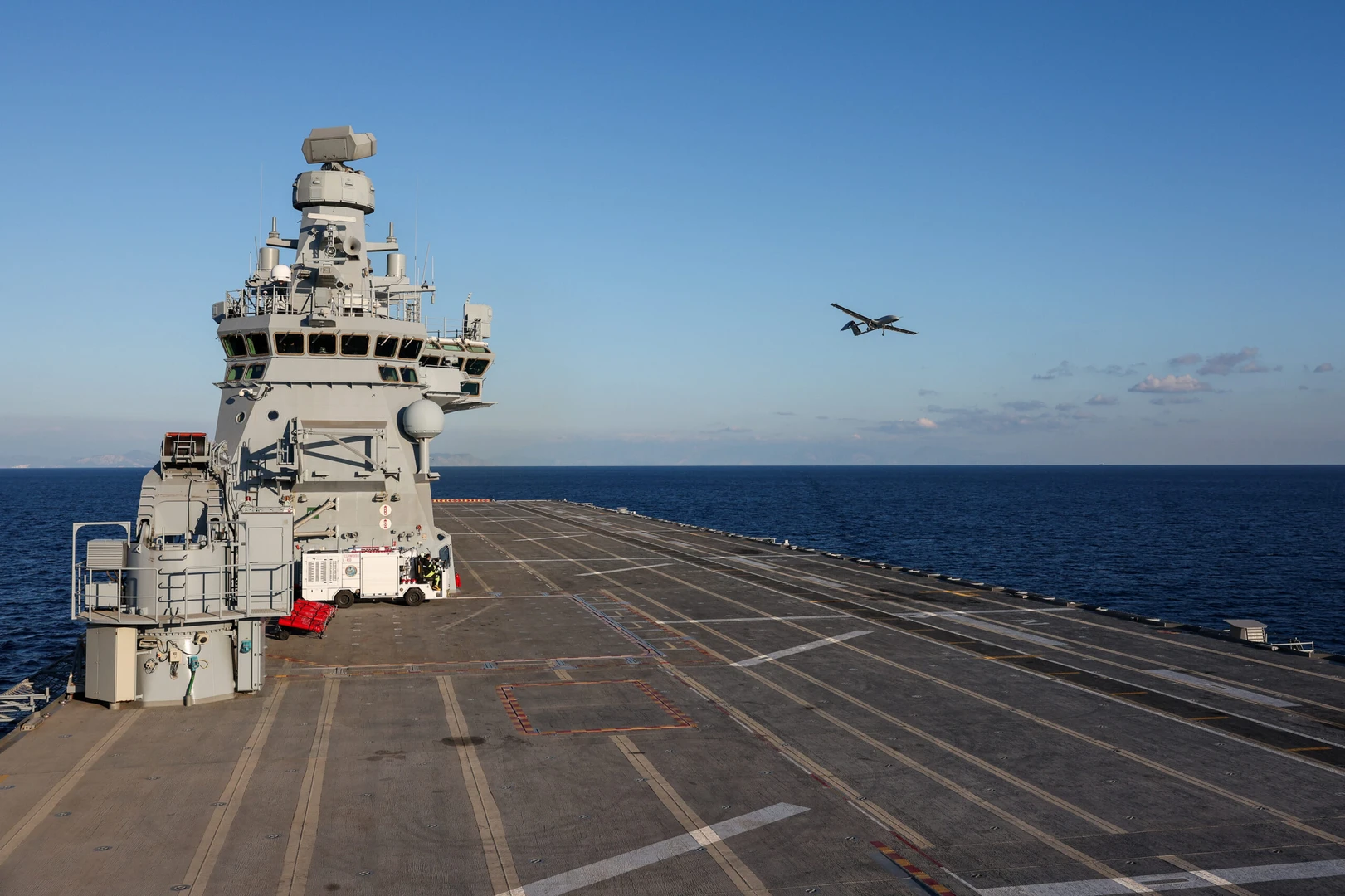 Turkish Bayraktar TB3 drone makes historic first takeoff and landing on TCG Anadolu - Türkiye Today